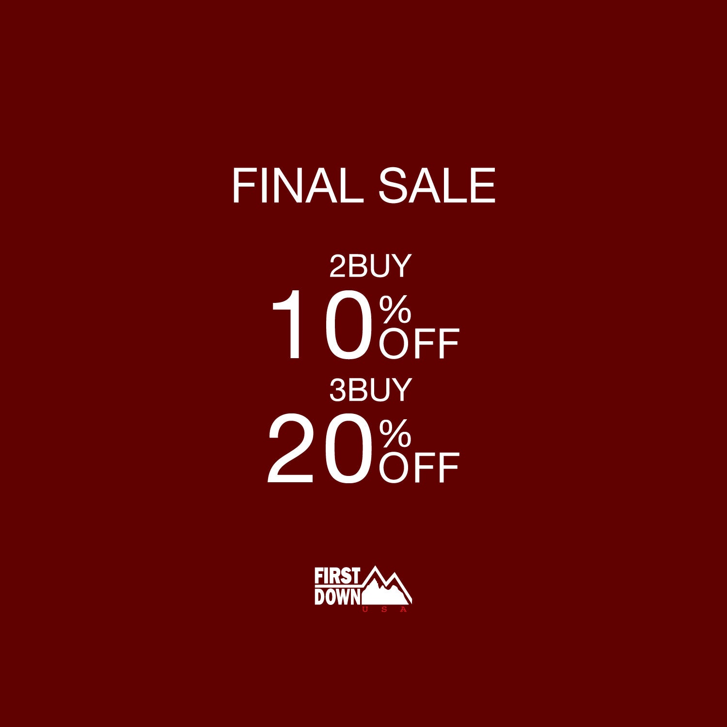 FINAL SALE COUPON – FIRST DOWN USA
